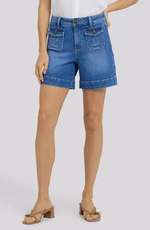 NYDJ Ella Patch Pocket Denim Shorts - Salton