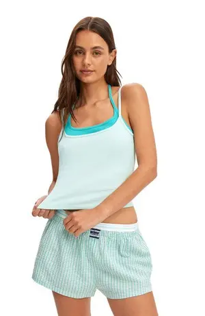 BODY Double Layer Cami - Hazy Mint  Aqua Dream