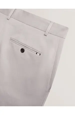 Ted Baker London Slim-fit Stretch-cotton Chino Shorts - Lt-grey