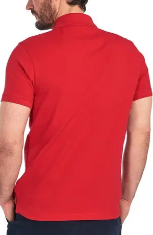 Barbour Regular Fit Tartan Piqué Polo - Ruby