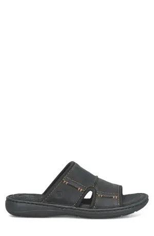 BØRN Maldon Slide Sandal - Black Nubuck