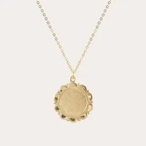 OUTOFOFFICE 14k Filled Minimal Flower Chain Necklace