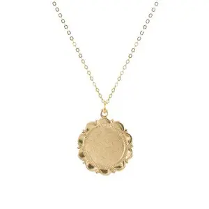 OUTOFOFFICE 14k Filled Minimal Flower Chain Necklace - Gold