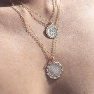OUTOFOFFICE 14k Filled Minimal Flower Chain Necklace