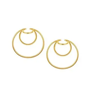 OUTOFOFFICE Modern Dome Ear Cuff - Gold