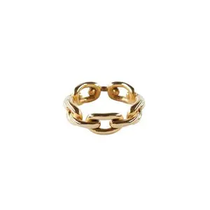 OUTOFOFFICE Chain Band Layering Ring - Gold
