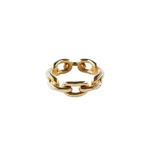 OUTOFOFFICE Chain Link Band Ring