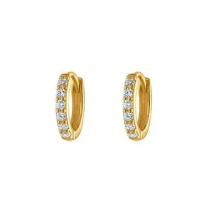 OUTOFOFFICE Pavé Six Mm Huggie Hoop Earrings - Gold
