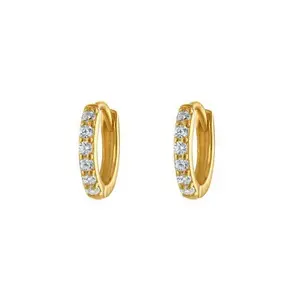 OUTOFOFFICE Pavé 6mm Huggie Hoop Earrings - Gold