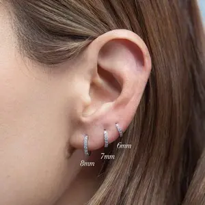 OUTOFOFFICE Eight Mm Huggie Hoop Earring