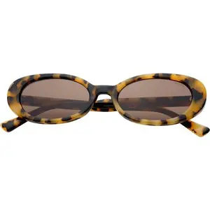 FREYRS EYEWEAR Mimi Small Oval Sunglasses - Milky Tortoise