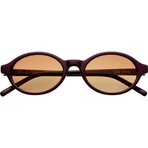 FREYRS EYEWEAR Zoe Small Oval Sunglasses - Burgundy