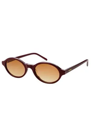 FREYRS EYEWEAR Zoe Small Oval Sunglasses - Burgundy
