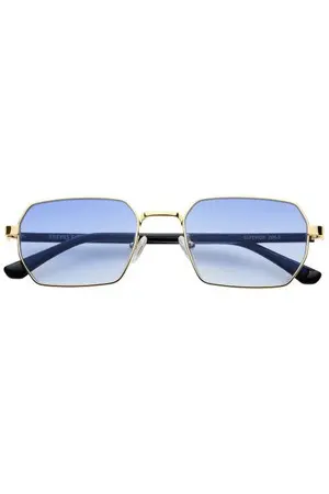FREYRS EYEWEAR Superior Rectangular Sunglasses - Gold/blue