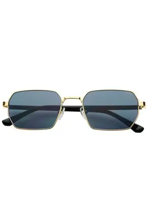 FREYRS EYEWEAR Superior Rectangular Sunglasses - Gold/gray
