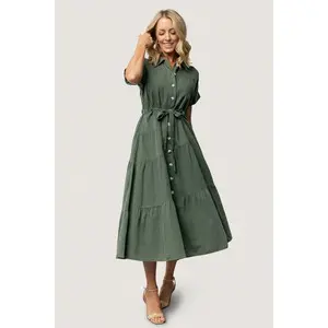 BALTIC BØRN Button-up Maxi Dress - Green