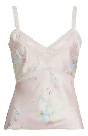 LoveShackFancy Lirena Floral Satin Top