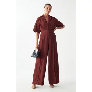 BWLDR Ria Jumpsuit - Brick Red