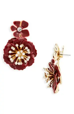 Carolina Herrera Flower Drop Earrings - Rioja