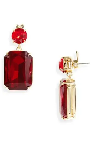 Carolina Herrera Riviere Crystal Drop Earrings Rioja
