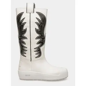 Bally Chambery Leather Long Boots - White/black