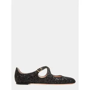 Bally Rina Flat In Glitter With Leather Lining