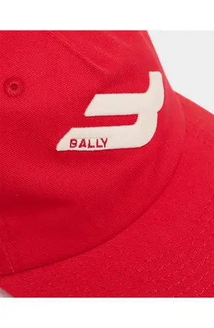 Bally Baseball Hat In Cotton With A B-wing Patch - Swiss Red 50