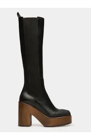 Bally Ianna Leather Long Boots - Black