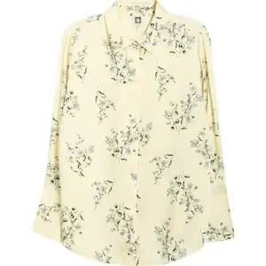 Anne Klein Print Button-up Shirt - Whisper Yellow Multi