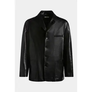 Bally Jacket In Calf Leather - Black