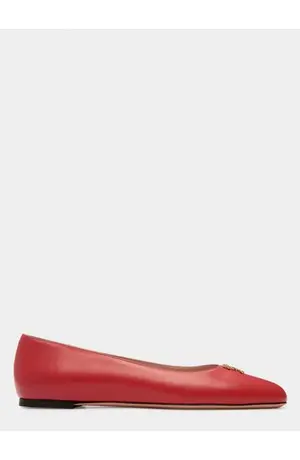 Bally Rina Flat In Leather - Red