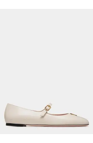 Bally Rina Mary-jane Flat In Calf Leather - White