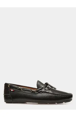 Bally Clay Driver In Grained Leather - Black