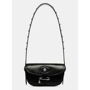 Bally Beckett Minibag In Leather With A Pin - Black+palladio