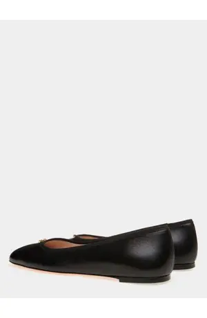Bally Rina Flat In Nappa Leather Lined In Goat Leather