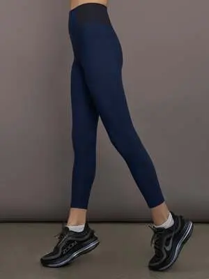 Carbon38 Seamed Legging In Melt Navy / Black