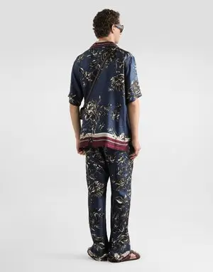 Dolce & Gabbana Peony-print Twill Trousers - Multicolor