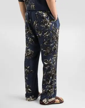 Dolce & Gabbana Peony-print Twill Trousers - Multicolor