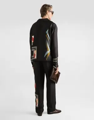Dolce & Gabbana Geometric-print Twill Jogging Trousers
