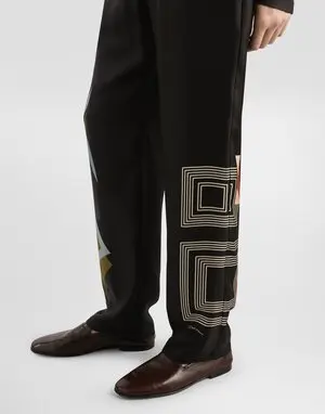 Dolce & Gabbana Geometric-print Twill Jogging Trousers