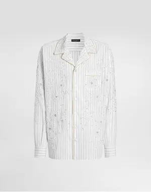 Dolce & Gabbana Cotton And Silk Vanity Shirt With Embroidery - Multicolor