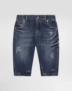 Dolce & Gabbana Washed Denim Trousers - Multicolor