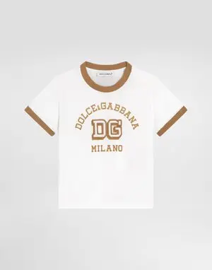Dolce & Gabbana Jersey T-shirt With Print And Embroidery - White