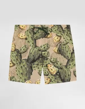 Dolce & Gabbana Cactus-print Medium Nylon Swim Shorts - Multicolor