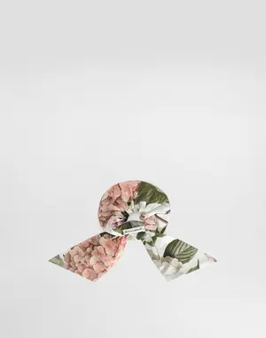 Dolce & Gabbana Hydrangea-print Poplin Scrunchie