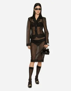 Dolce & Gabbana Marquisette Midi Pencil Skirt