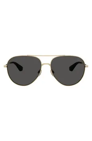 Burberry 59mm Pilot Sunglasses - Light Gold/dark Grey