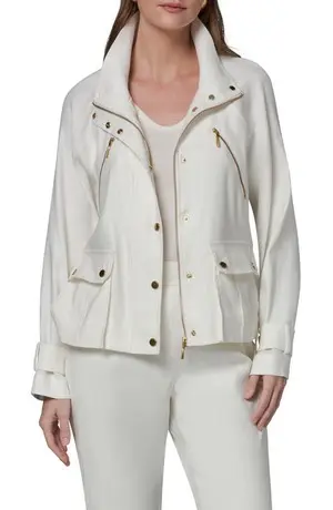 Donna Karan New York Linen Blend Jacket - Cream