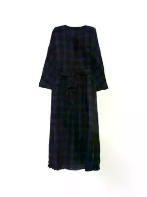 DANIELA GREGIS Checked Belted Dress
