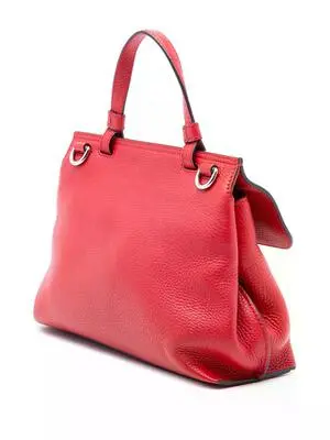 Gucci Leather Bamboo Daily Satchel - Red